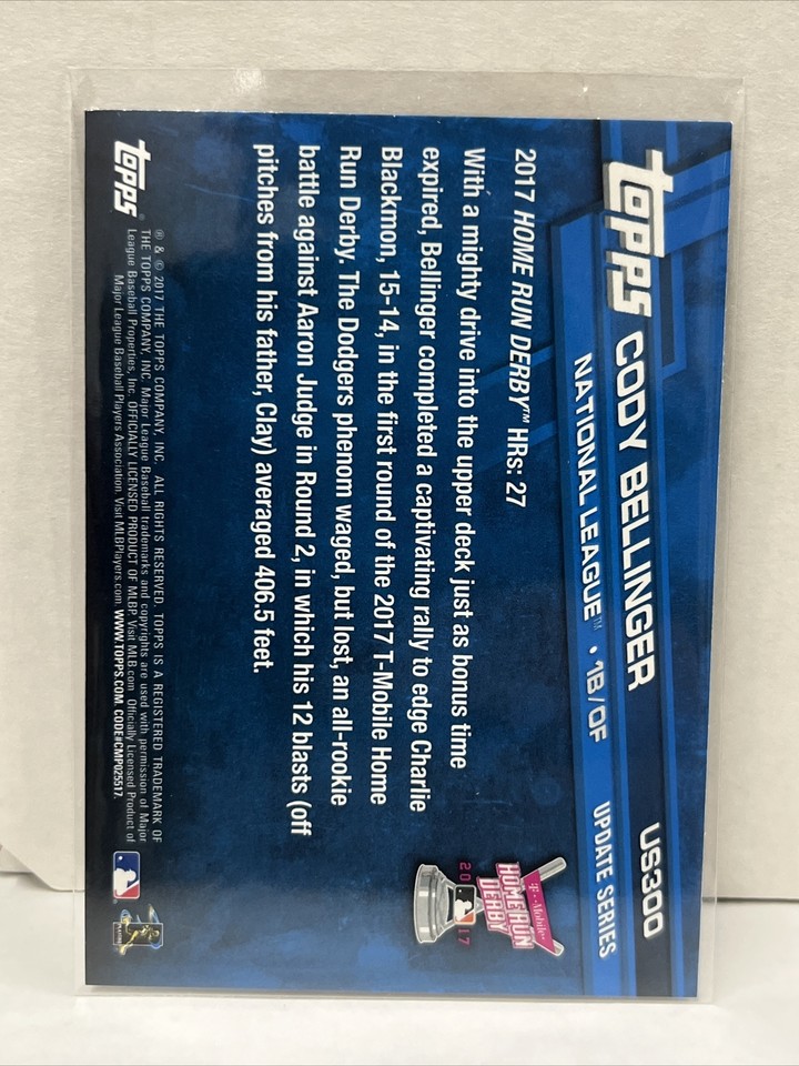 2017 Topps Update US300 Cody Bellinger Rookie Card RC | eBay