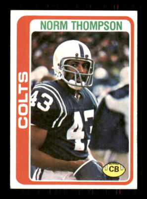 1978 Football Topps Norm Thompson Baltimore Colts #29 1 | eBay