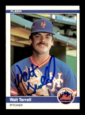 WALT TERRELL SIGNED 1984 FLEER #601 NEW YORK METS ON-CARD AUTO | eBay