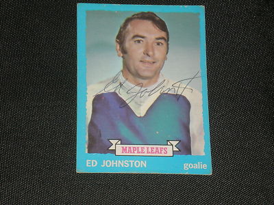 ED JOHNSTON 1973-74 TOPPS SIGNED CARD #23 MAPLE LEAFS | eBay