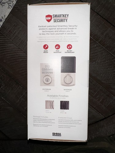 Kwikset Powerbolt 250 Satin Nickel Single Cylinder Smart Lock Deadbolt ...