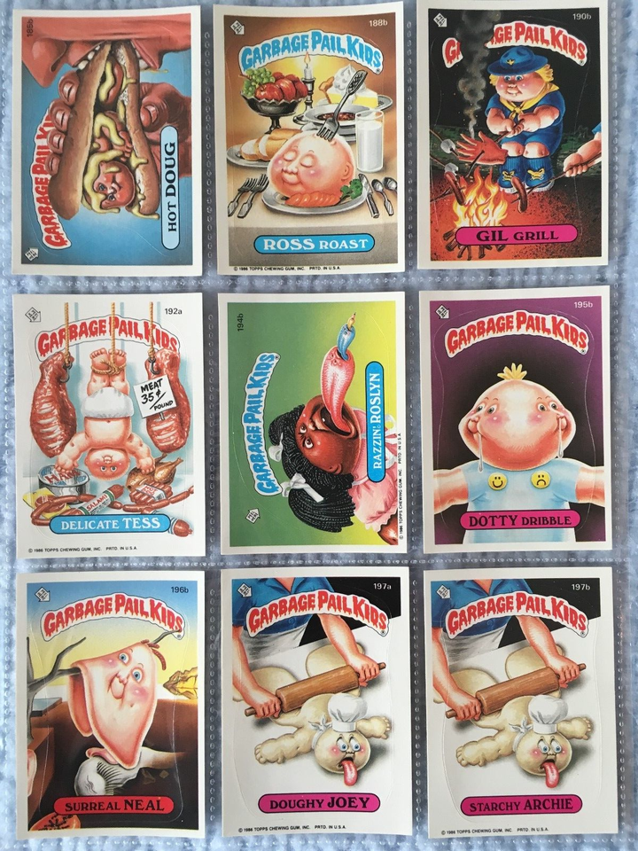 1986 Garbage Pail Kids 5th Series 33 total Mick Dagger Surreal Neal Archie Dough | eBay