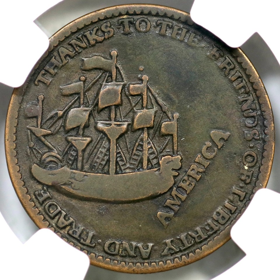 1766 B-520 NGC VF 25 Pitt Farthing Token Colonial Coin 1/4d | eBay