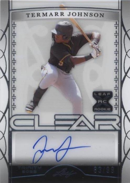 2022 Leaf Trinity - Clear Autographs Termarr Johnson #CA-JB3 Silver ...