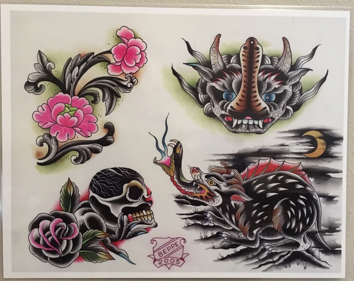 Neo Traditional Flash Neotraditional Tattoo Flash (Commission) By