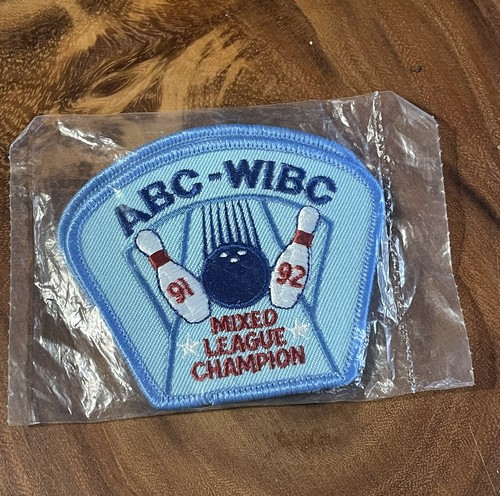 Lot Of 2 Vtg. ABC-WIBC Vintage 91-92 Bowling Patch Mixed League ...