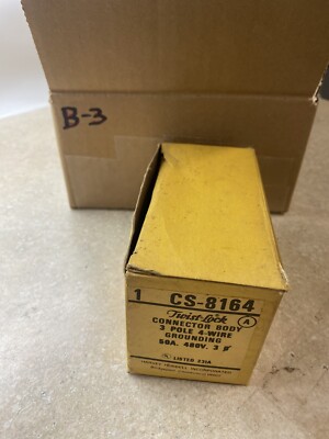 Hubbell CS8164C/CS8165C Locking Connector, 50 amp, 480V, 3 Pole | eBay