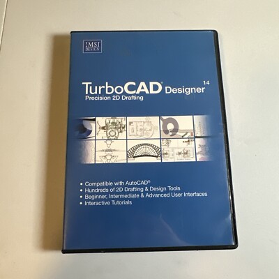 IMSI Design TurboCAD Designer 14 Software 2D Training Software Windows ...