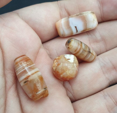 LOT 4 Middle eastern Agate old Antique Yemeni Agate Soleimani Beads ...