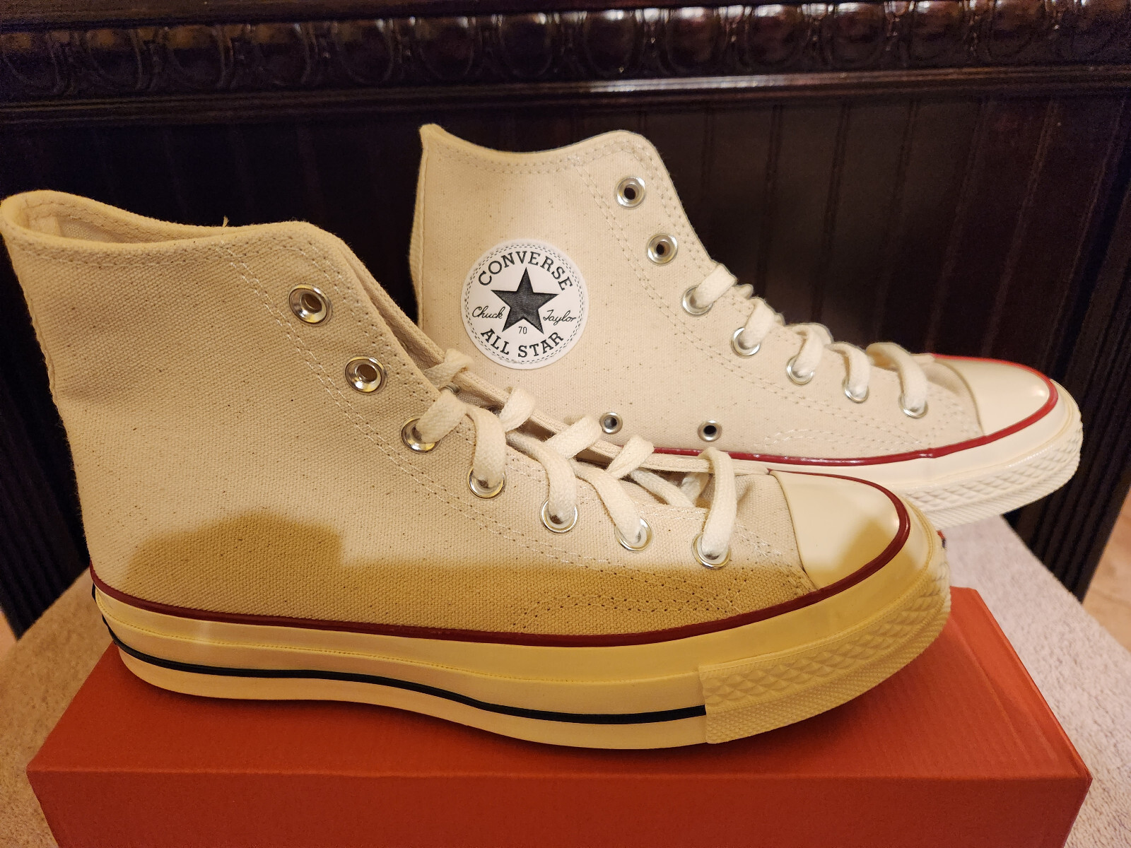 Unisex CONVERSE CHUCK 70 CANVAS HIGH TOP Parchment (162053C) 5 Men, 7 ...