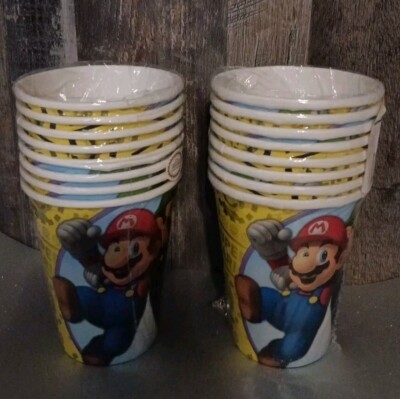 Super Mario Birthday Party Cups Nintendo 2- 8ct. (16) Rare 2015 | eBay