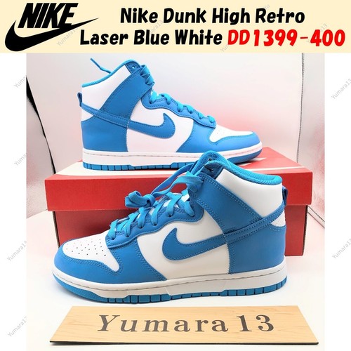 Nike Dunk High Retro Laser Blue White DD1399-400 Men's Size | eBay