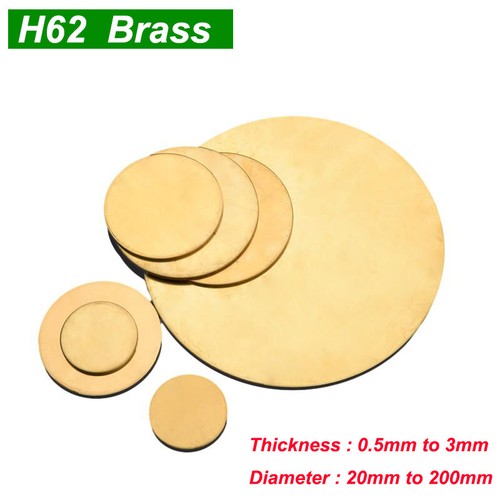 H62 Brass Round Disc Plate Copper Metal Sheet Thick 0.5mm 0.8mm 1mm to ...
