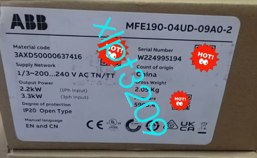 MFE190-04UD-09A0-2 ABB Servo driver MFE190-04UD-09A0-2 NEW FedEx or DHL | eBay
