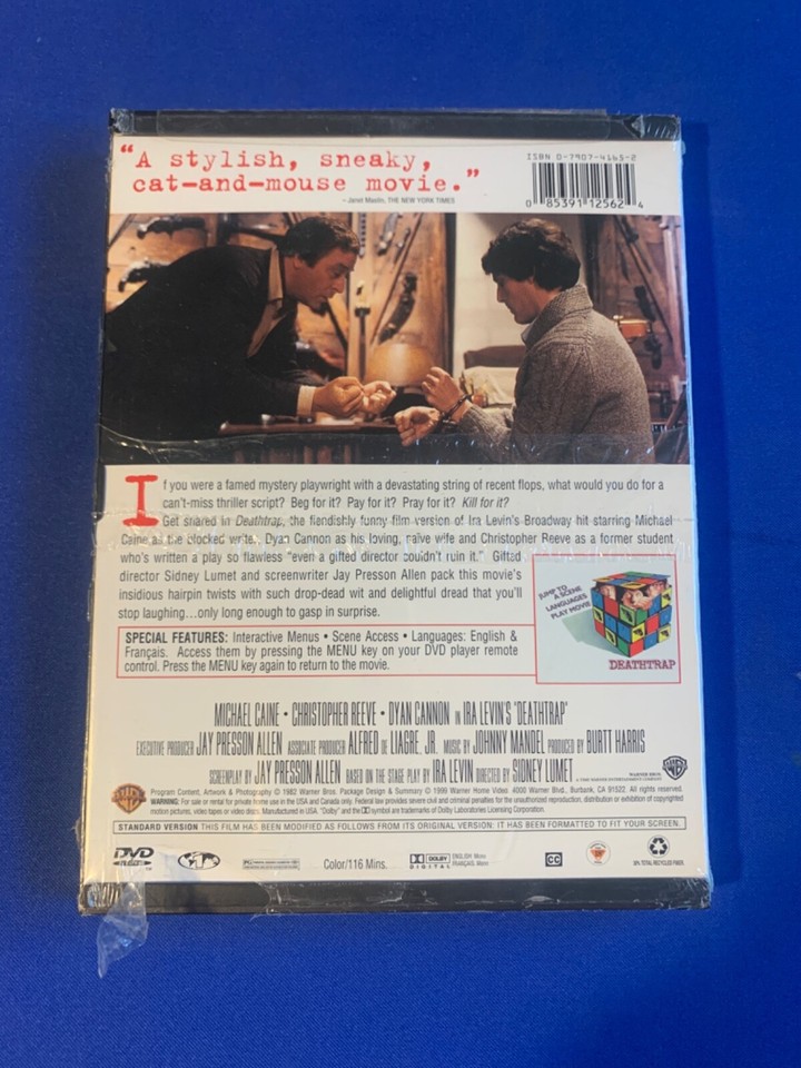 DeathTrap (DVD) w/Michael Caine…….Standard Version….…….….BRAND NEW ...