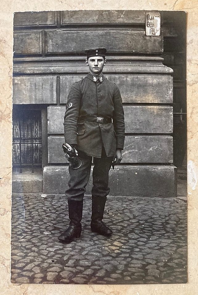 RARE! POST WW1 GERMAN FREIKORPS VON HÜLSEN BUGLER 1919 PHOTO POSTCARD ...