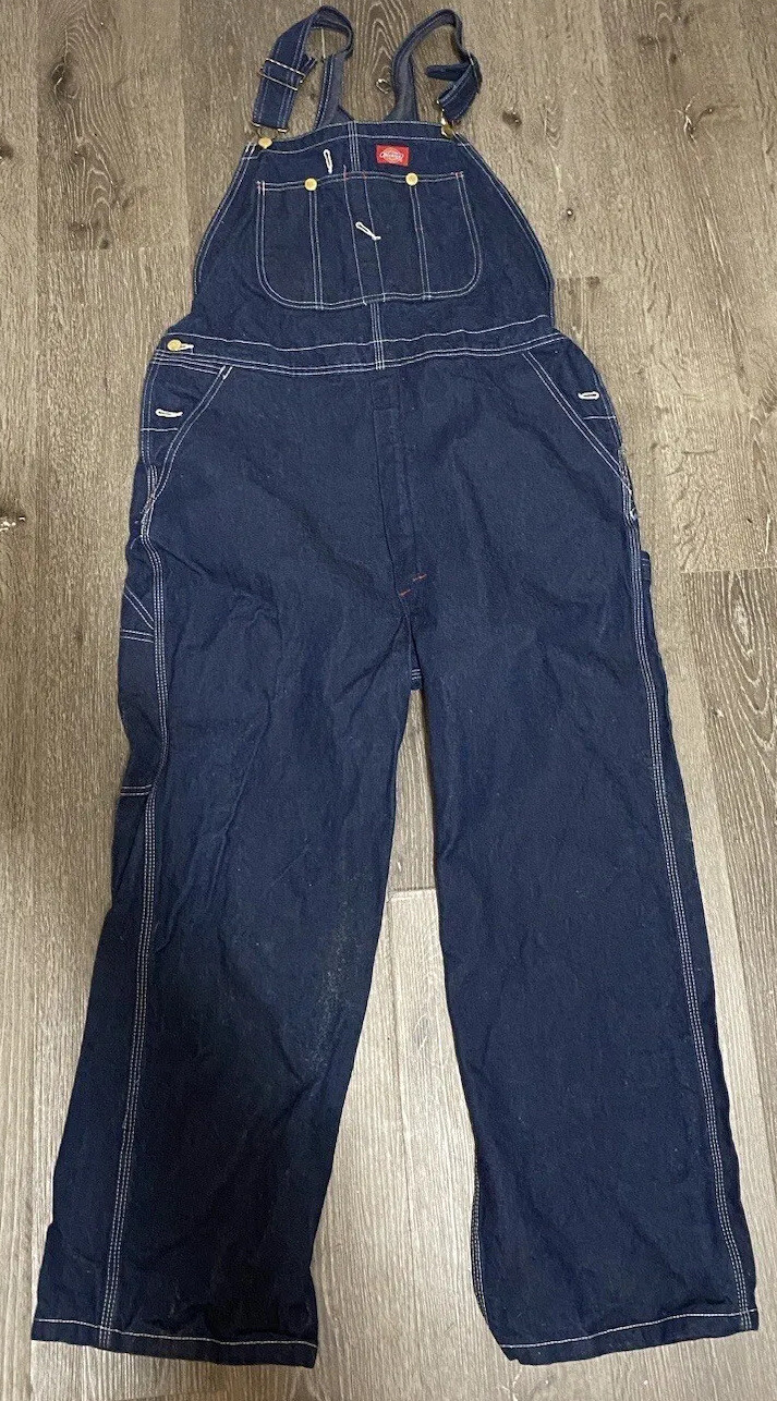 Genuine Dickies Carpenter Dark Blue Denim Cotton Bib … - Gem