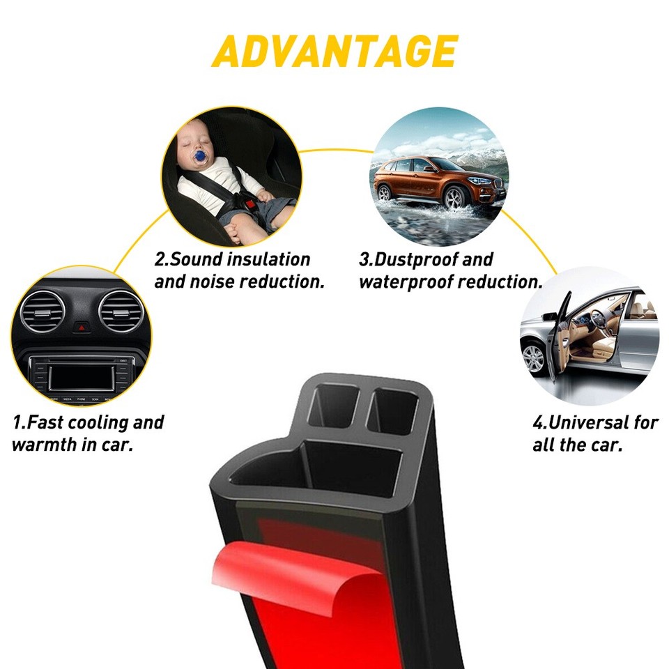 10m Car Door Boot Edge Protector Strip Trim L Shape Guard Seal Rubber ...