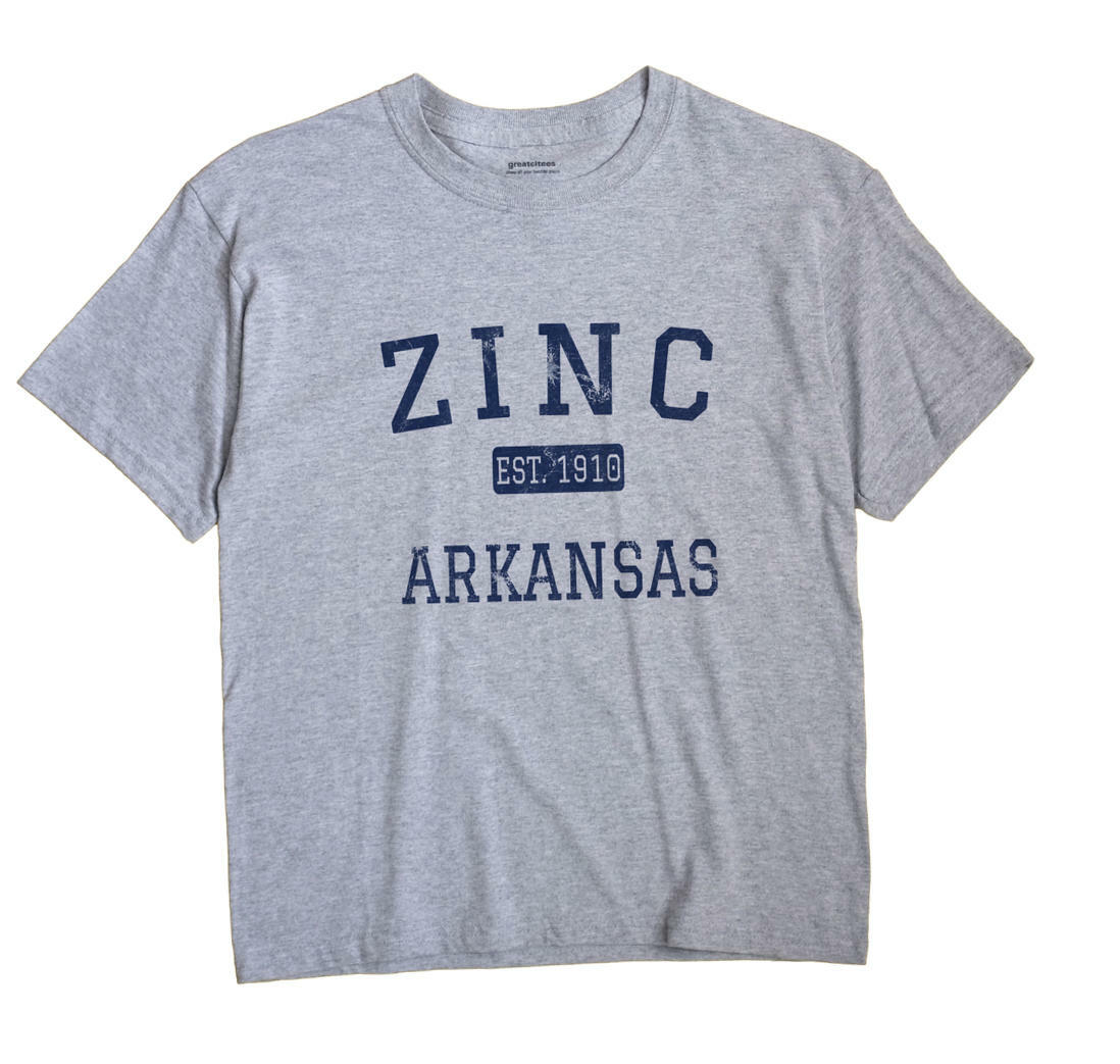 Zinc Arkansas AR T-Shirt EST | eBay