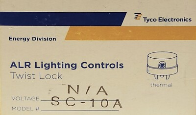 TYCO ALR Lighting CONTROLS N/A SC-10A Twist Lock Lighting Sensor SC 10A ...