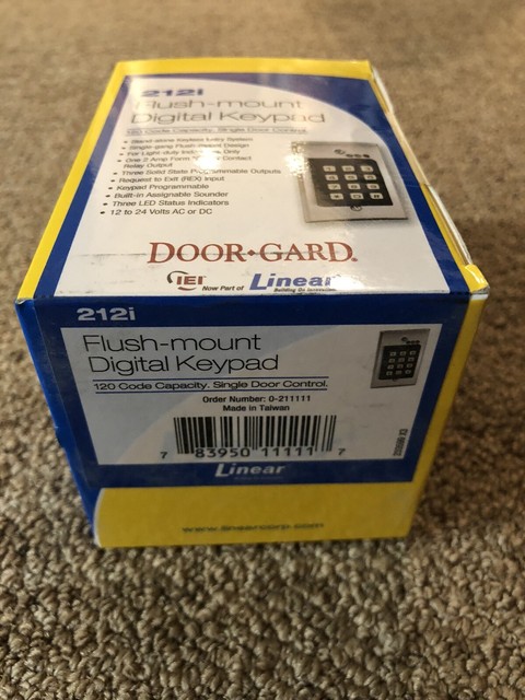 Linear 212i Indoor Flush-Mount Keypad - White/Black for sale online | eBay