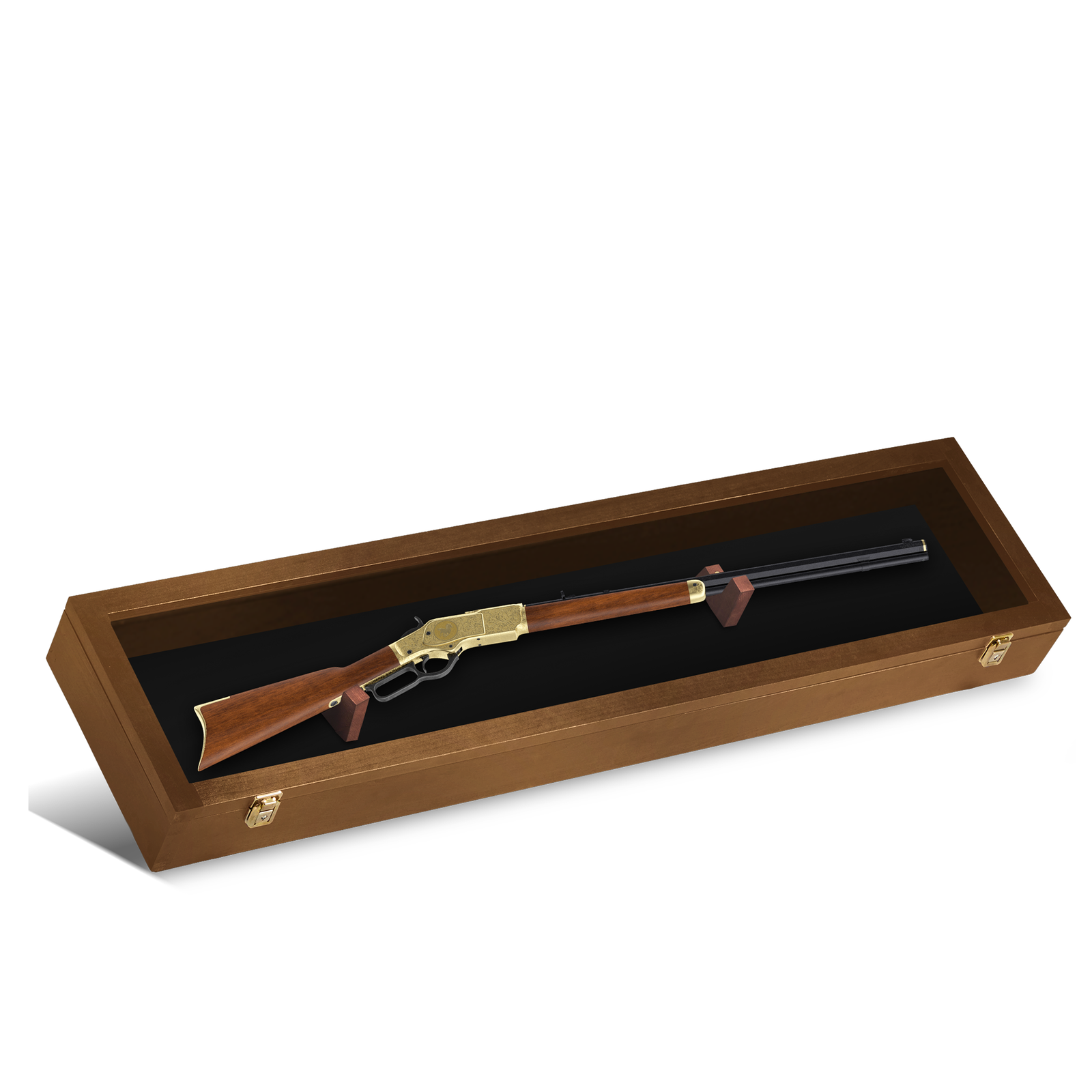 Rifle Display Case - Lockable Case - basswood Case - 100% UV protection ...