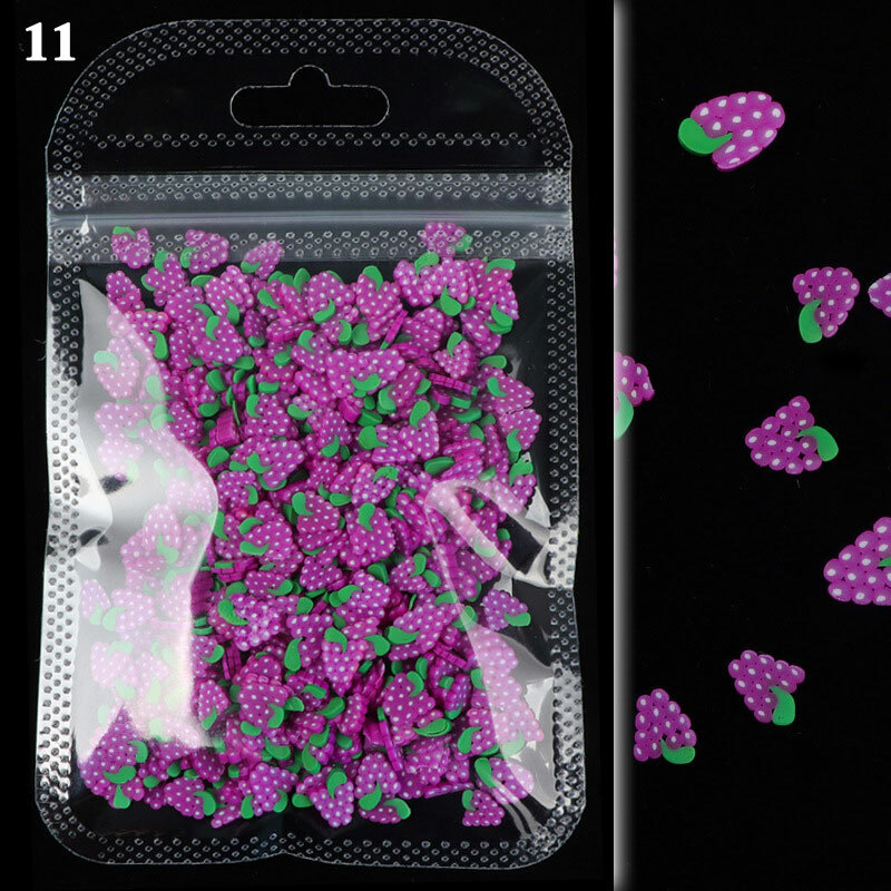 Mixed Fruit Nail Art Fimo Stickers Tips Decoration Polymer Clay Slice ...