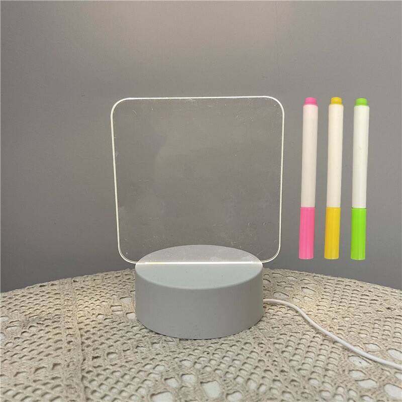 Versatile Acrylic Night Light Erasable Glow Board For Drawing And ...