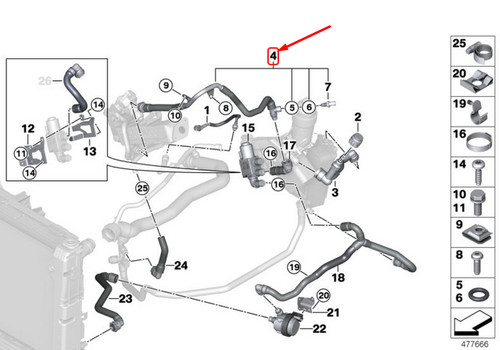 BMW 1 F20 EGR COOLER-CHANGEOVER VALVE PART 2 LINE 11538573715 NO DUTY ...