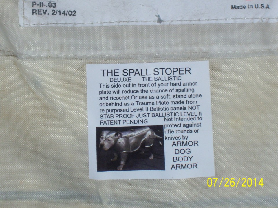 BULLETPROOF Block Spall 2Trauma Plates Level II 10x12 Panels Body Armor ...