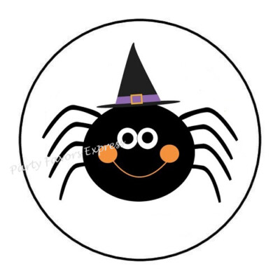 30 CUTE HALLOWEEN SPIDER ENVELOPE SEALS LABELS STICKERS PARTY FAVORS 1. ...