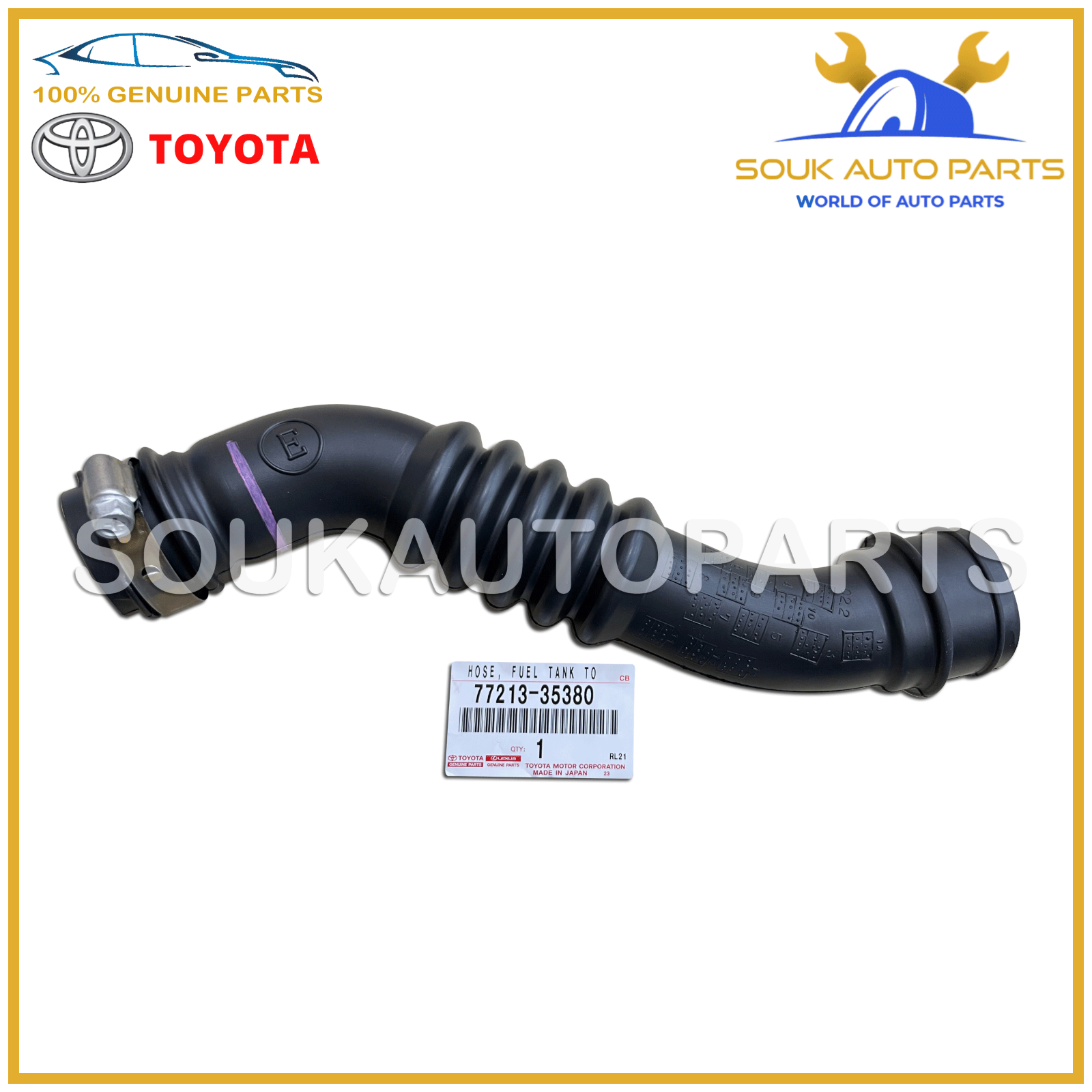 77213-35380 Toyota GENUINE HOSE, FUEL TANK TO FILLER PIPE 7721335380 ...