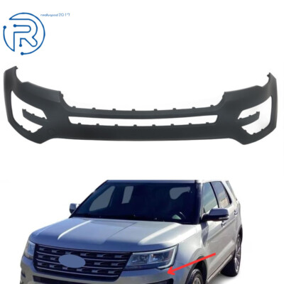 For 2016 2017 Ford Explorer Front Bumper Cover Primed Plastic Black ...
