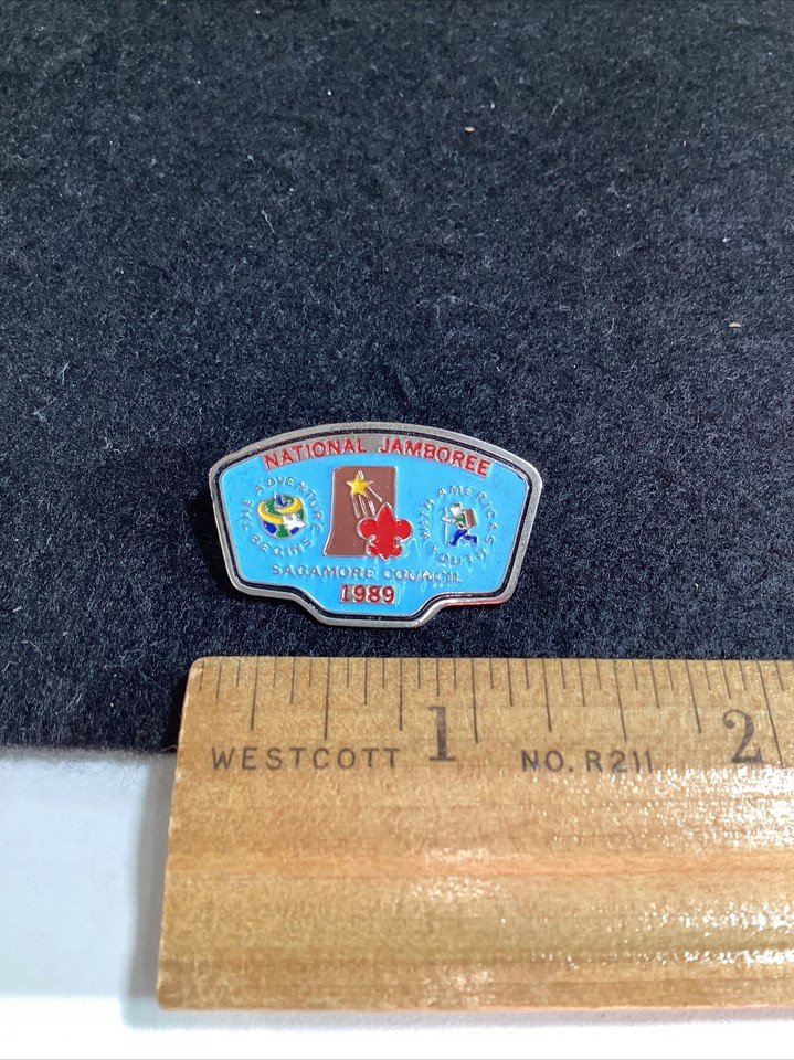 BSA BOY SCOUTS OF AMERICA Pin Vtg 1989 Sacamore Council Kokomo Indiana ...