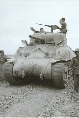 WW II Usa Photo -- Sherman Tank - 50 Caliber Machine Gun | eBay