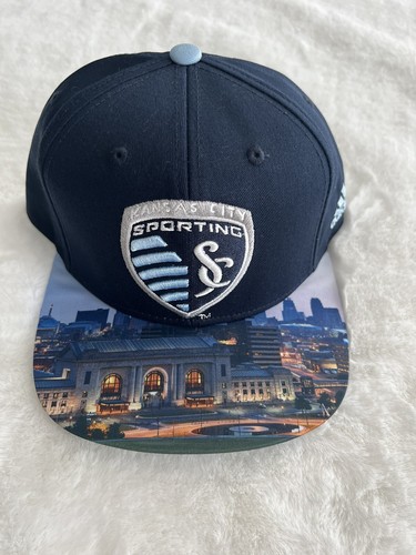 Adidas MLS Soccer Sporting Kansas City Snapback Hat Cap Navy | eBay