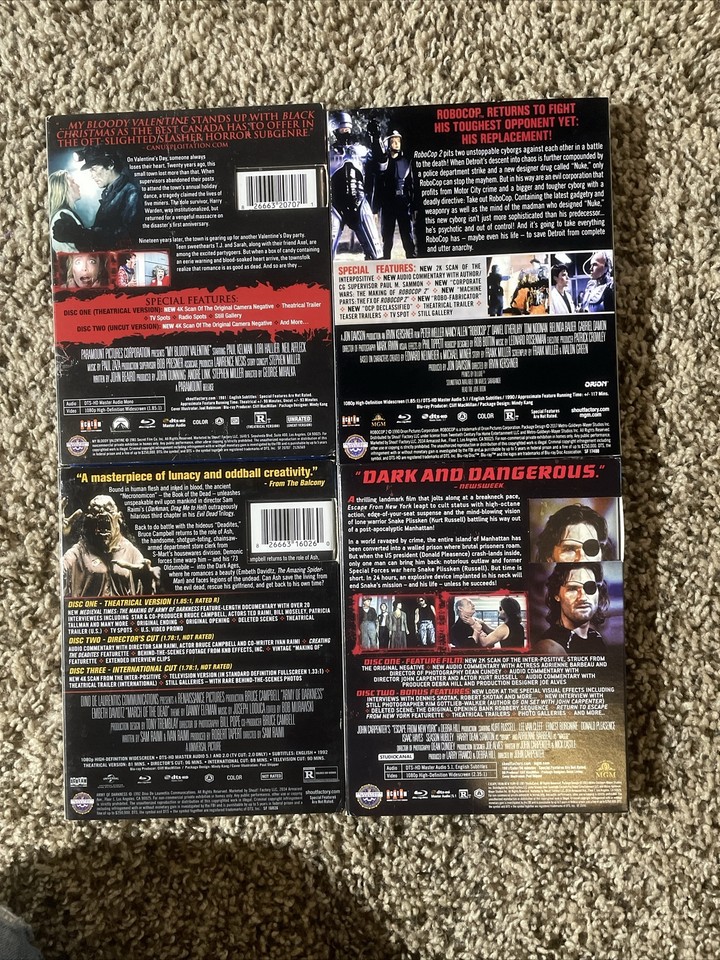 Four Scream Factory Lot Collectors Editions W/Slipcovers (Blu-ray ...