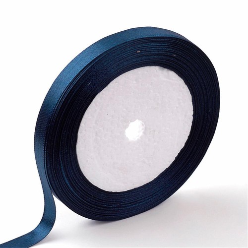 1-10 Meter Satin Polyester Ribbon DARK BLUE Wedding Wrap Party 20mm ...