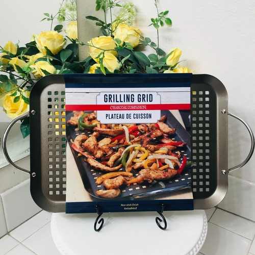 Charcoal Companion 10X14.5 Non Stick Anti Adhesive Grilling Grid Pan ...