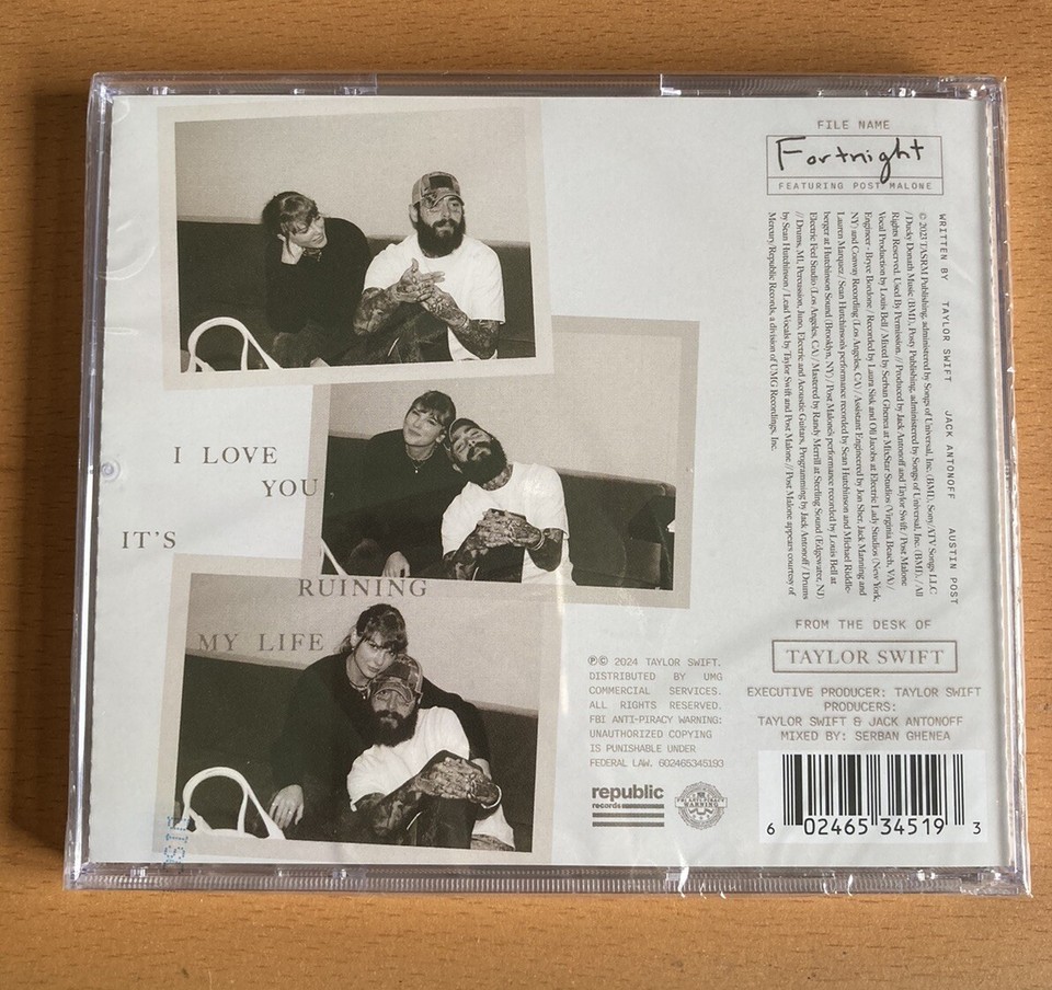 TAYLOR SWIFT & POST MALONE FORTNIGHT LIMITED EDITION CD SINGLE NEW ...