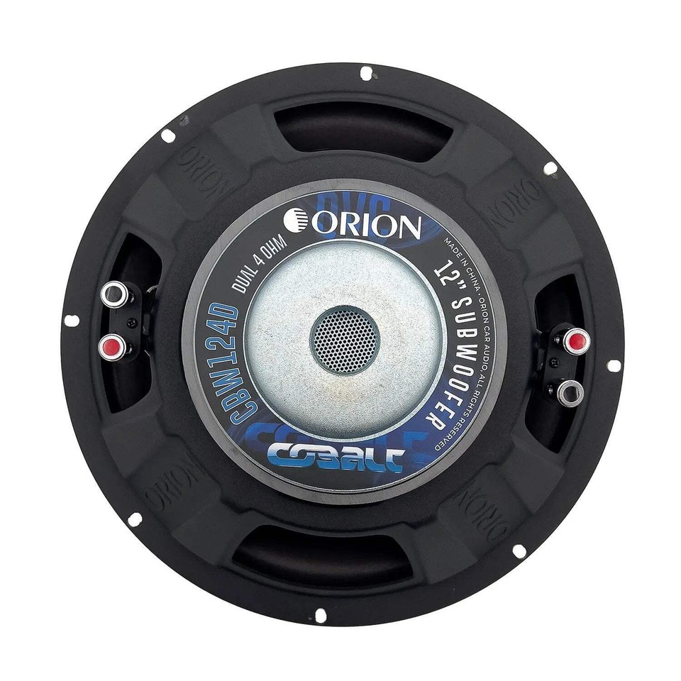 Orion Cobalt CBW124D 12" Dual Voice Coil 4-Ohm - 400W RMS / 1600W MAX ...