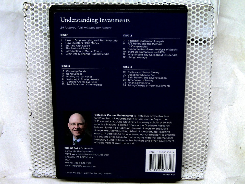 Great Courses Understanding Investments DVD 9781598038323| eBay
