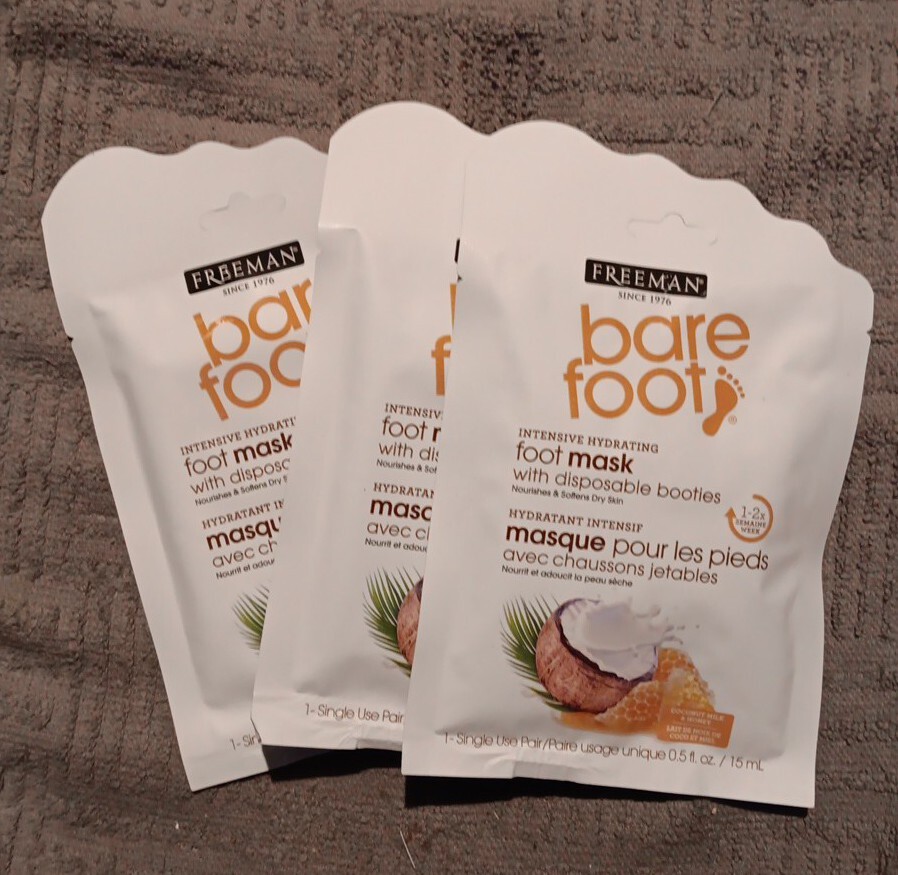 3 New Bare Foot, Hydrating Foot Mask 1 Pair By Freeman (Y12) | eBay