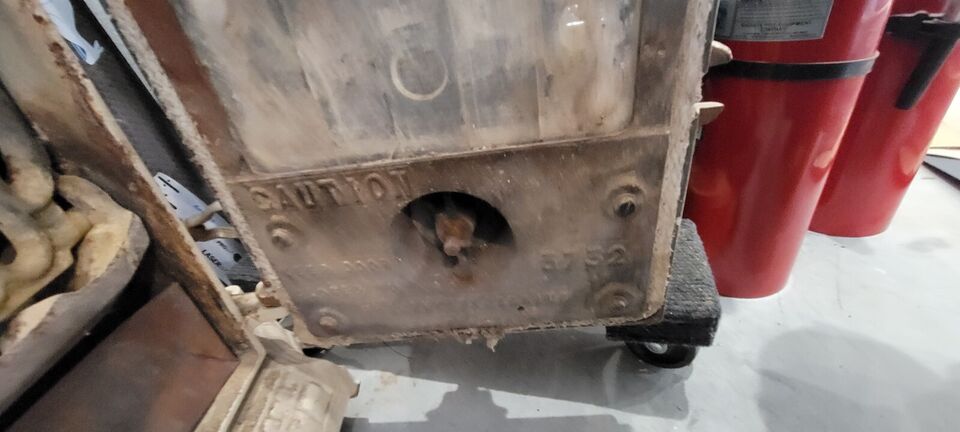 Antique Godin French Enamel Cast Iron Coal Stove Eggshell And Black ...