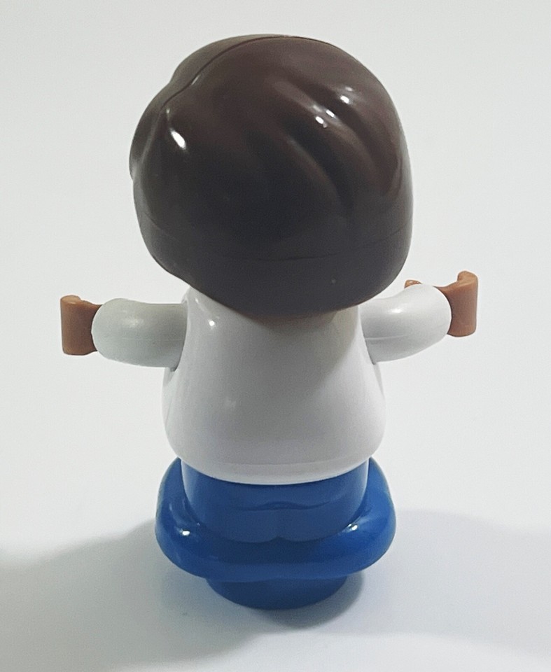 Lego Duplo Boy Figure - Brown Hair - Frog on White Shirt | eBay