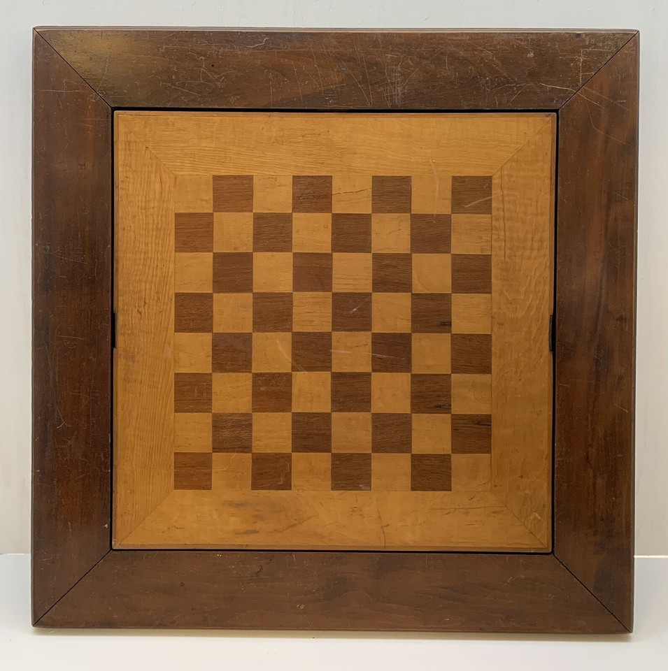 Vintage 1960's Flip-Top Backgammon Chess Checkers Folding Wood & Cork ...