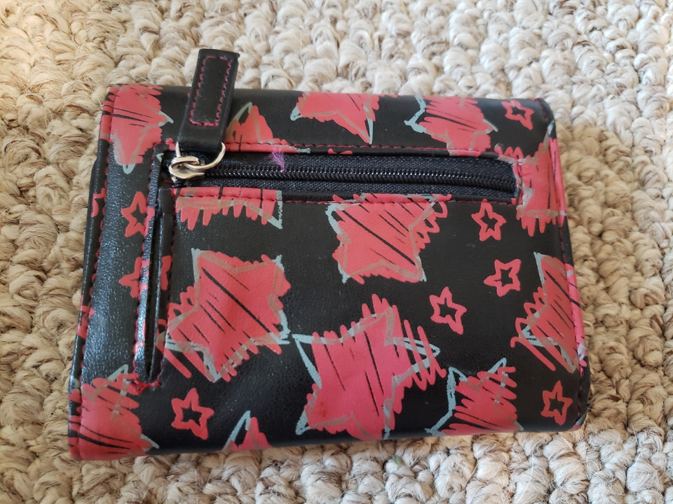 Vintage Goth Emo Black Red Wallet Stars Hot Topic Claire's Y2K | eBay