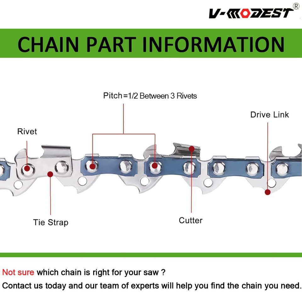 10" Chainsaw Chain For EGO AC1000 PSA1000 MPS1000 MPS1001 3/8"LP .043 ...
