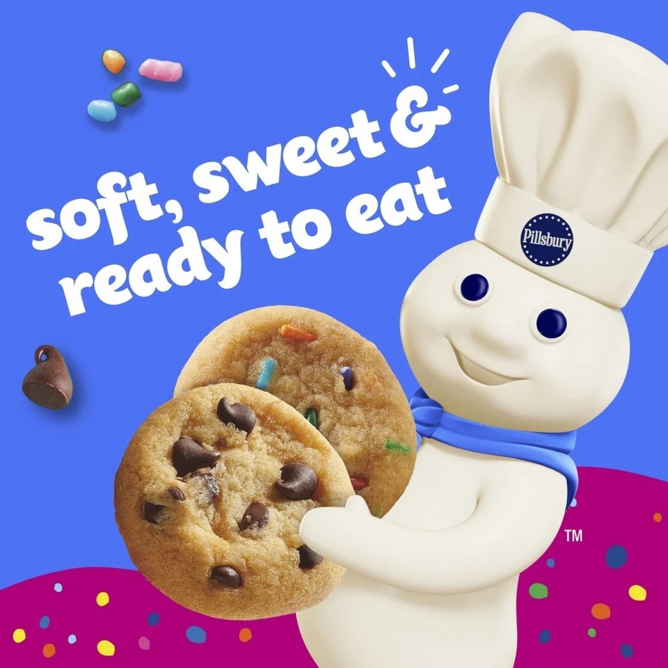 Pillsbury Mini Soft Baked Cookies, Chocolate Chip and Funfetti, Variety ...