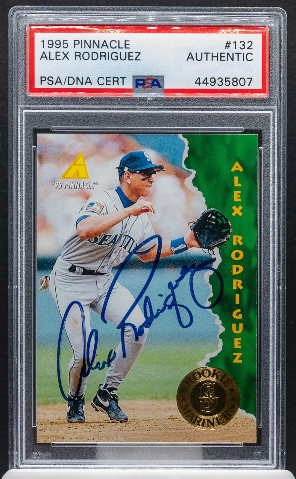 44935807 ALEX RODRIGUEZ 1995 Pinnacle 132 RC On Card Auto PSA DNA ...
